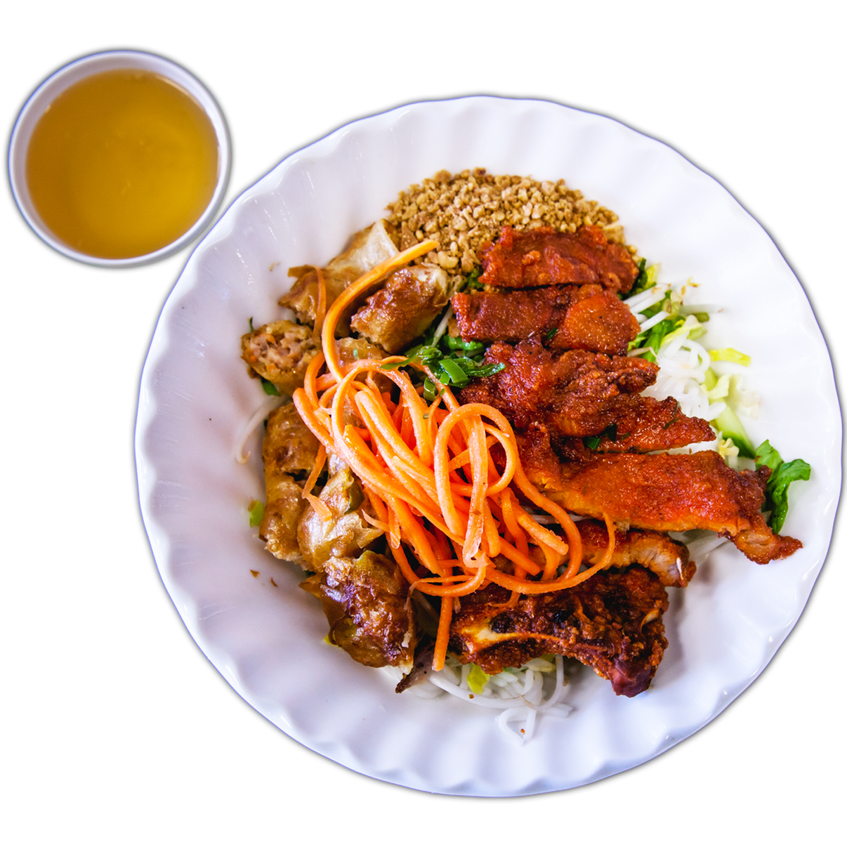 S14. Spring Roll & Pork Chop Noodle Salad – Pho Kitchen